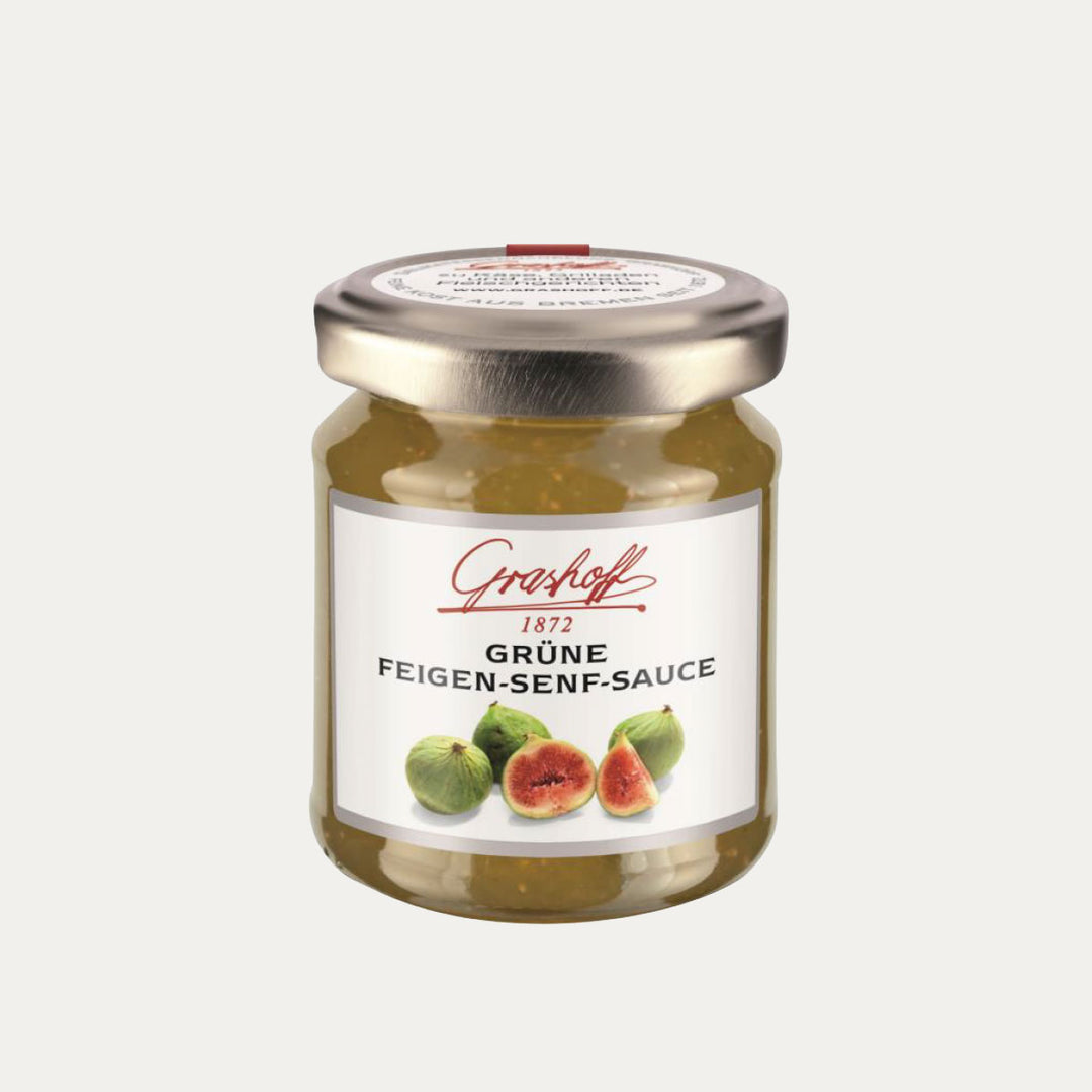 Grüne Feigen-Senf Sauce – Feinkostsauce Grashoff – 125 ml – Made in Bremen