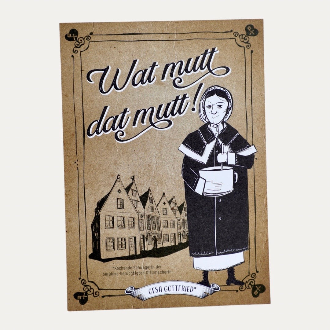 Wat mutt dat mutt! Gesa Gottfried - Postkarte — Made in Bremen